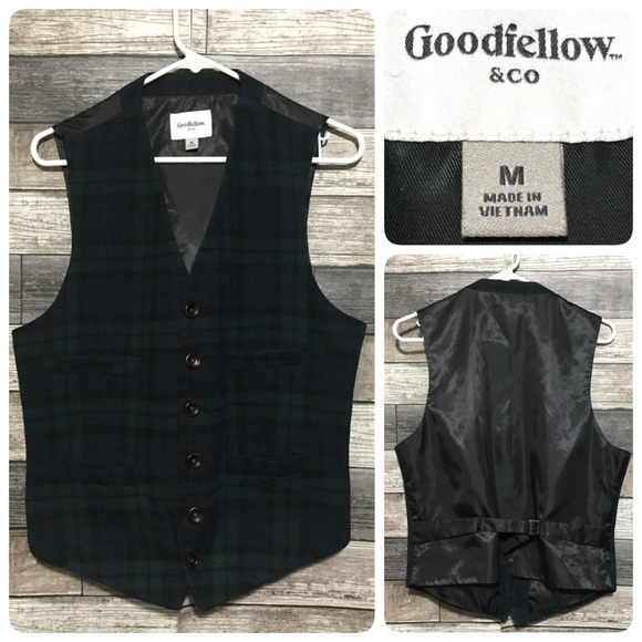 Goodfellow & Co | Suits & Blazers | Goodfellow Tartan Plaid Waistcoat ...